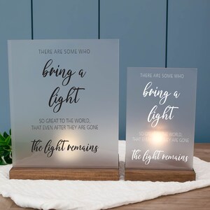 Acrylic Wedding Memorial Table Sign - Backlit Memorial With Candle ...