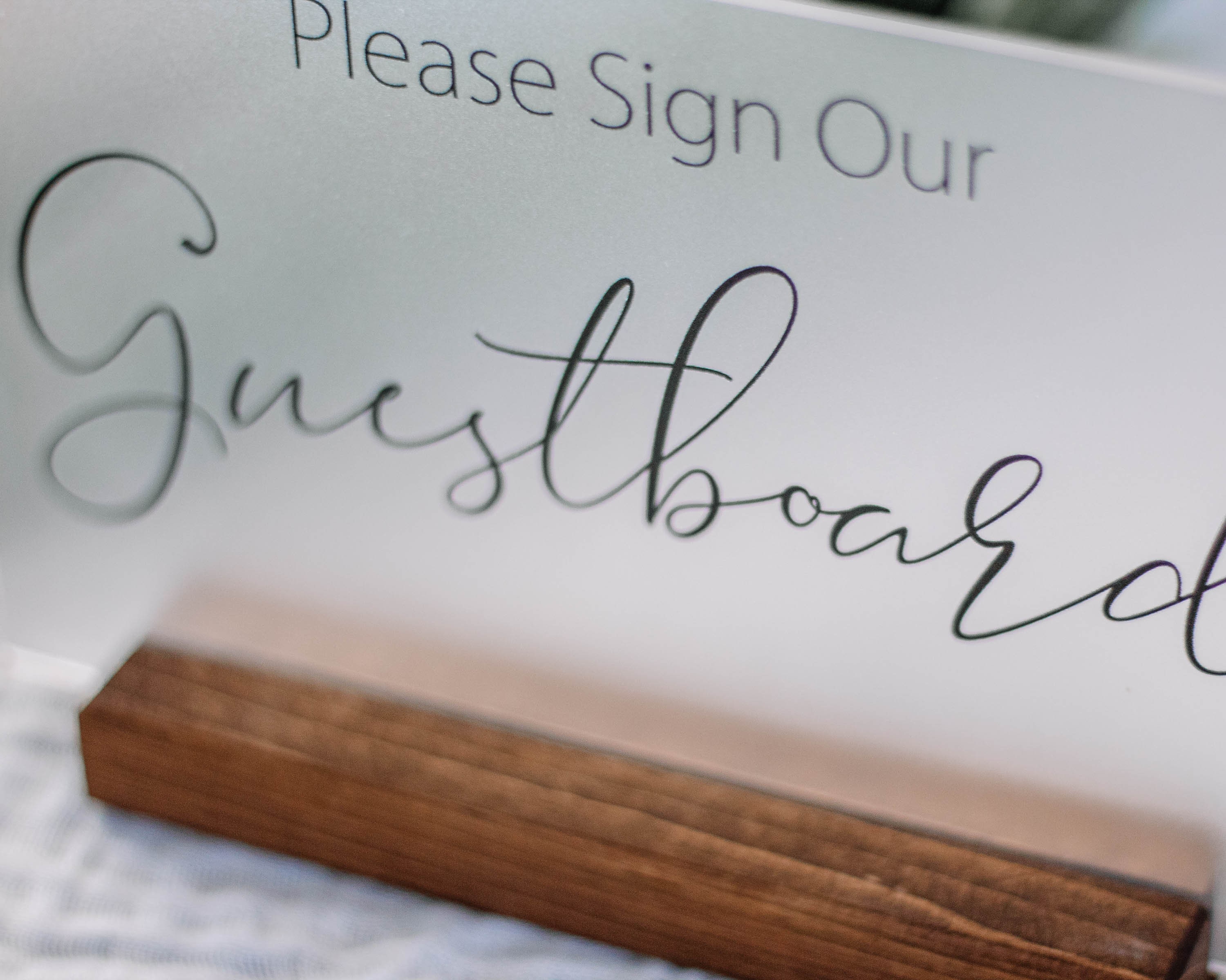 Acrylic Guestboard Table Sign for Wedding or Event Please | Etsy