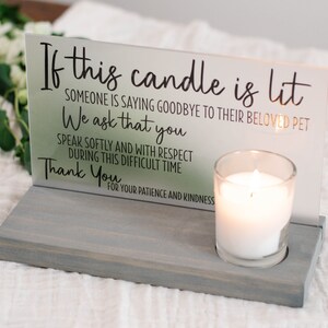 Veterinarian Euthanasia Sign - If This Candle is Lit - Vet Office Decor ...