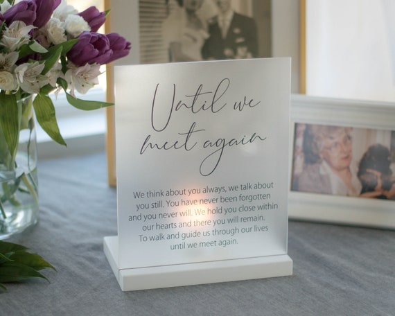 Wedding Memorial Sign Acrylic Wedding Sign Remembrance - Etsy