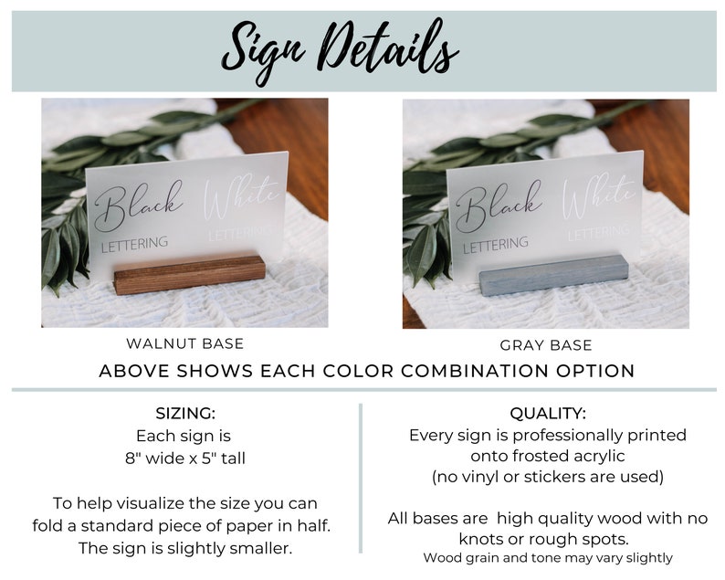 Reserved Acrylic Table Sign - Event Decor Sign - Table Reserved ...