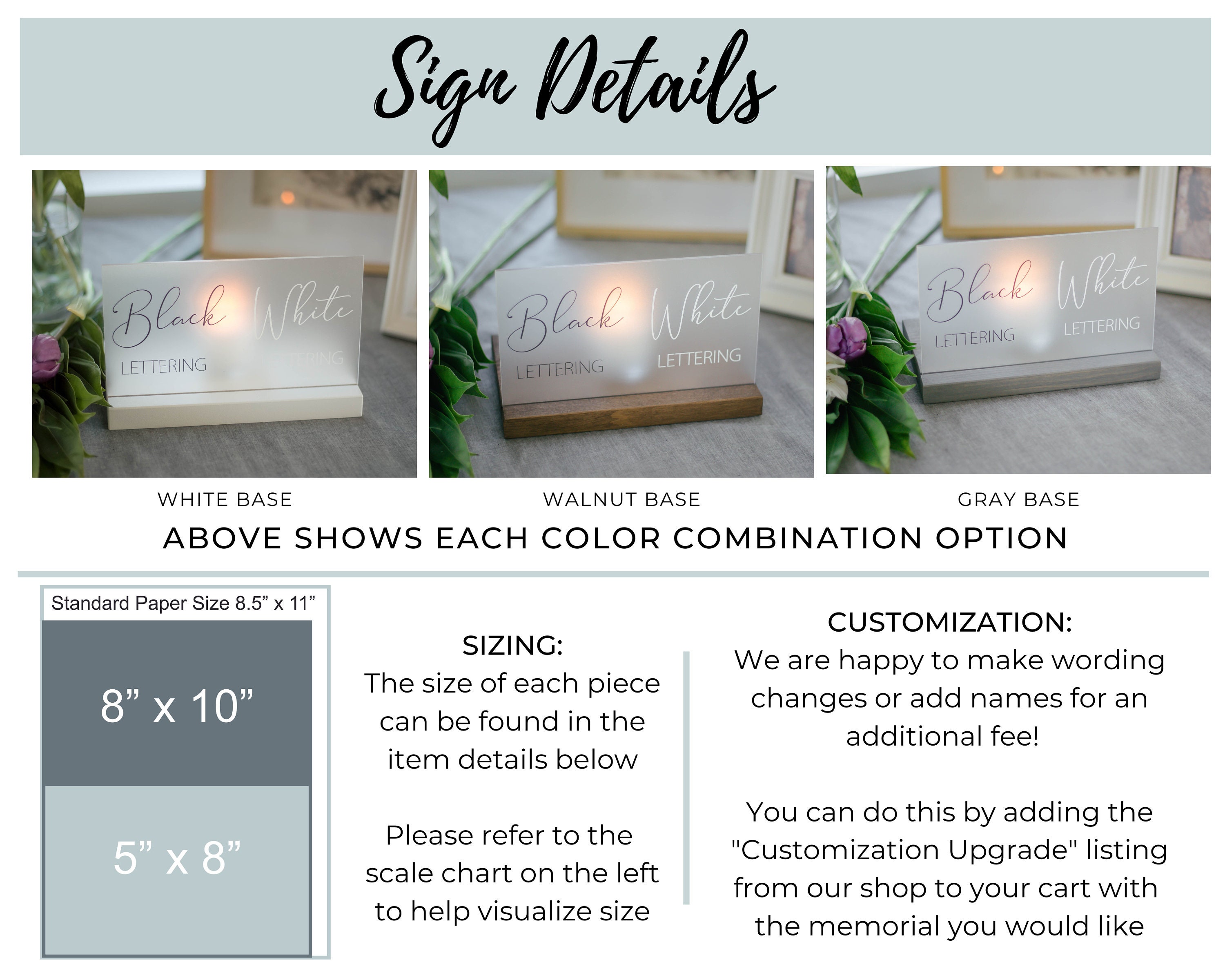 Acrylic Wedding Memorial Table Sign - Backlit Memorial With Candle ...