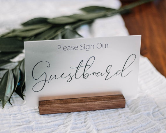 Acrylic Guestboard Table Sign for Wedding or Event Please - Etsy