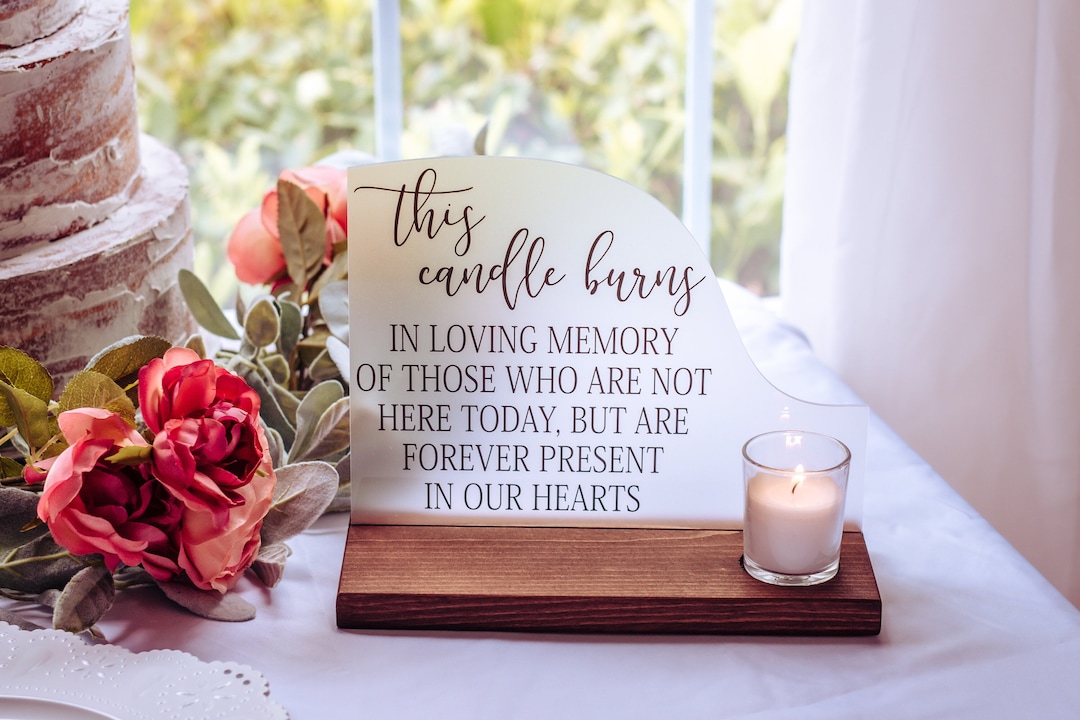 Wedding Remembrance - This Candle Burns - Memorial Candle - Memorial ...