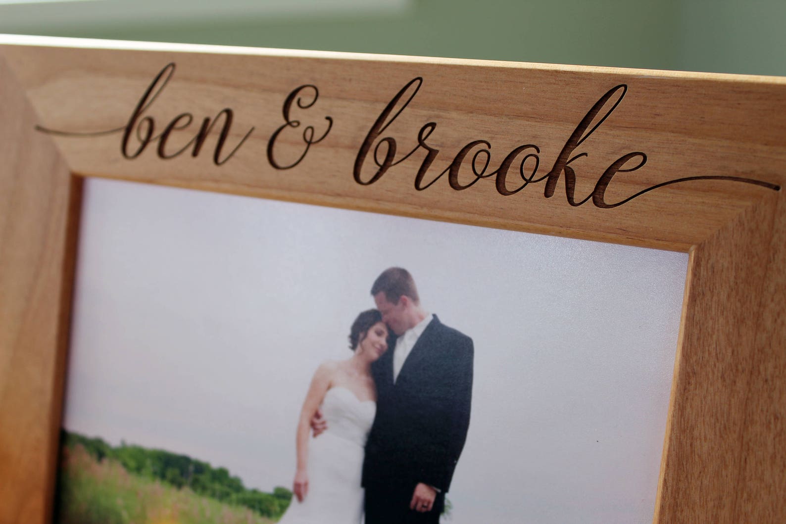 Wedding Photo Frame - Personalized Picture Frame - Engraved Picture ...