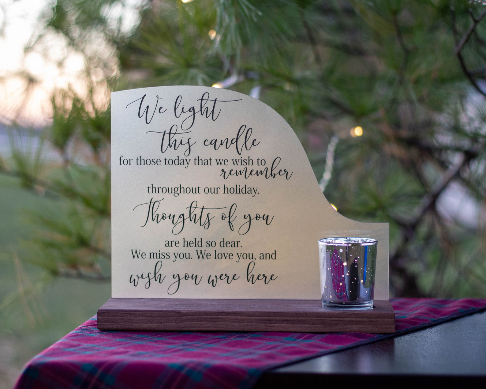 Christmas Memorial With Candle Memorial Gift Remembrance - Etsy