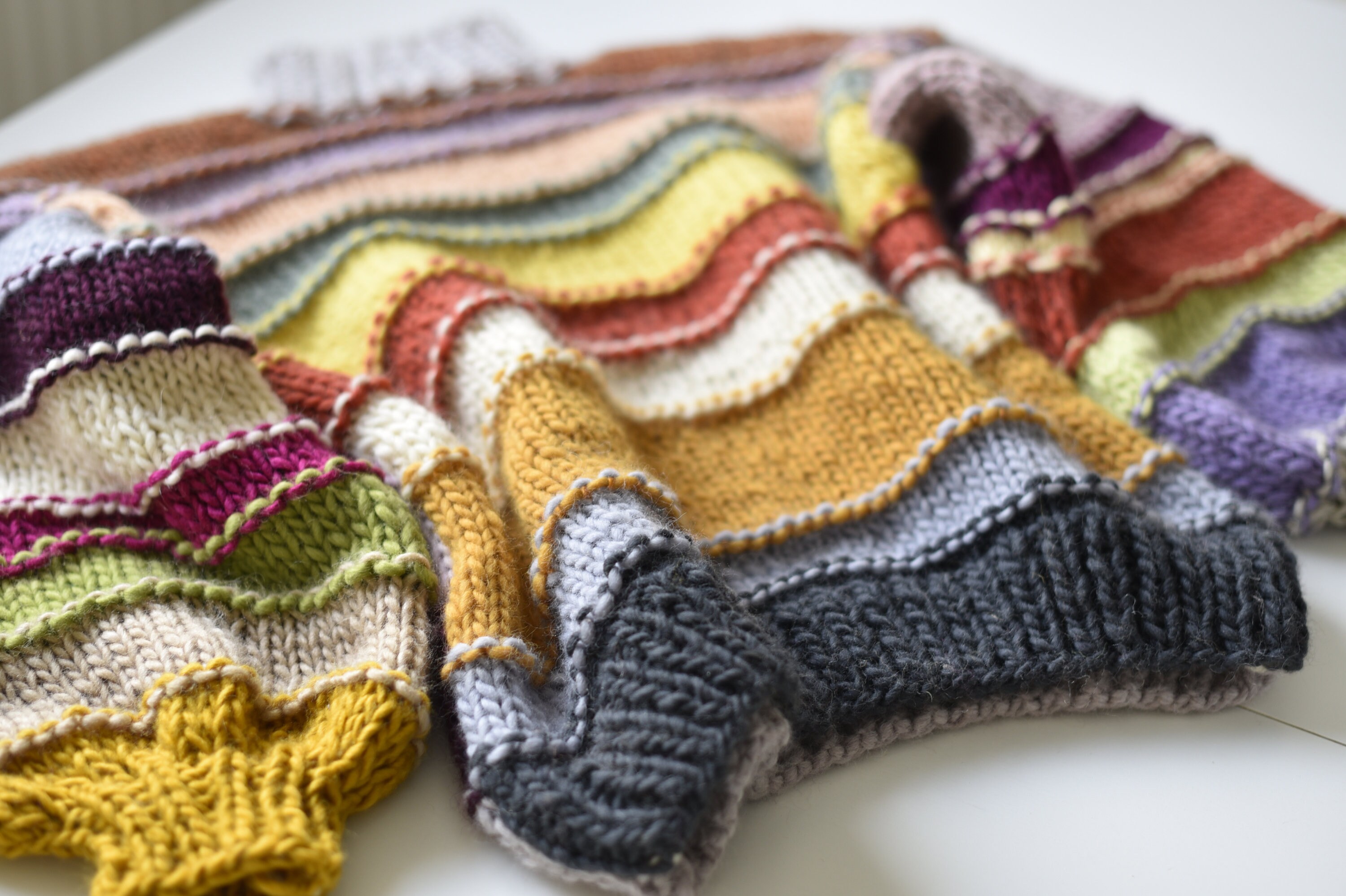 Ready to Go HELLO Merino Wool Sweater Striped Hand Knit Sweater ...