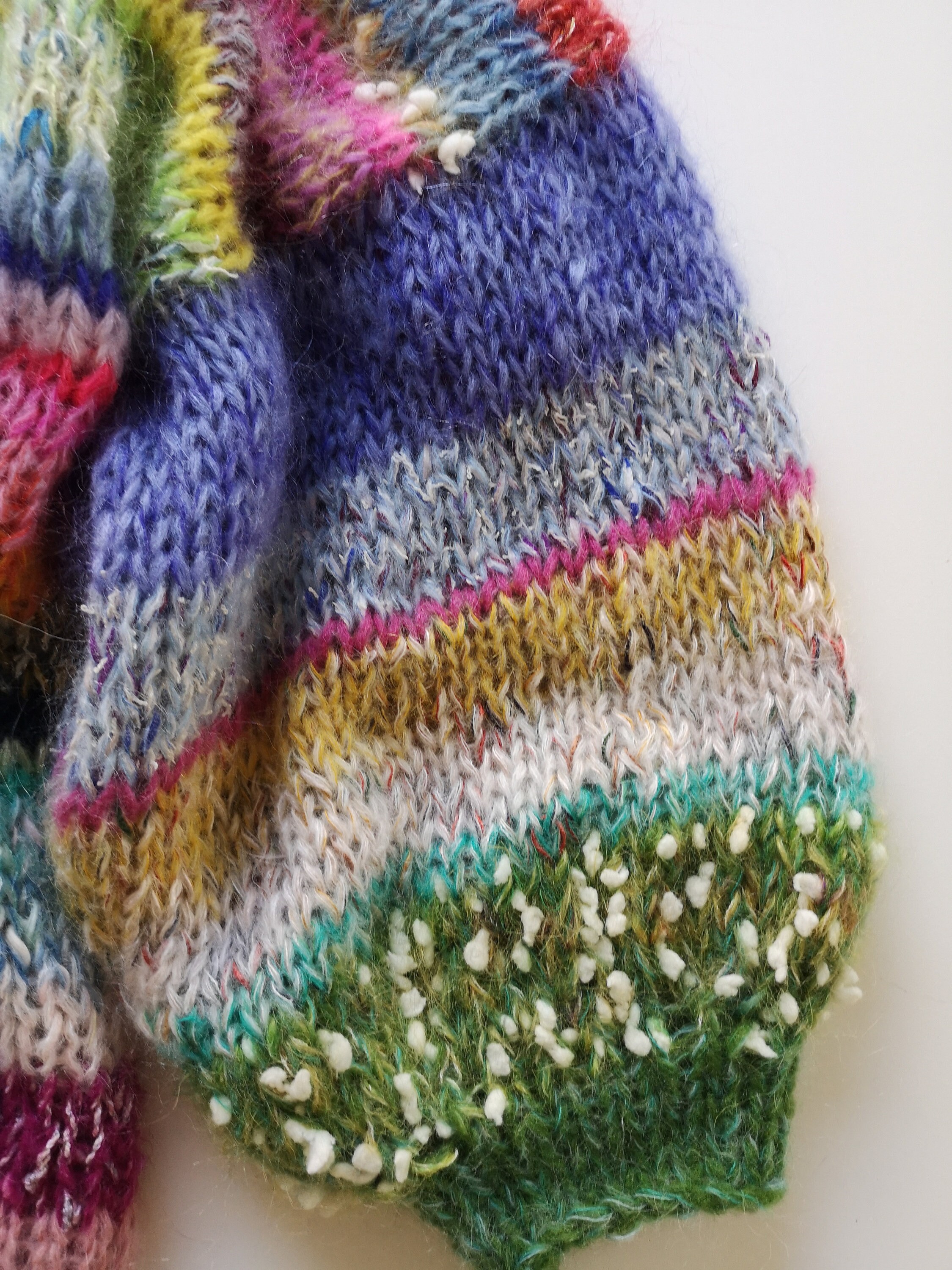 To Orderhot Mohair Cardigan,multicolored Composition,technicolor Mohair ...