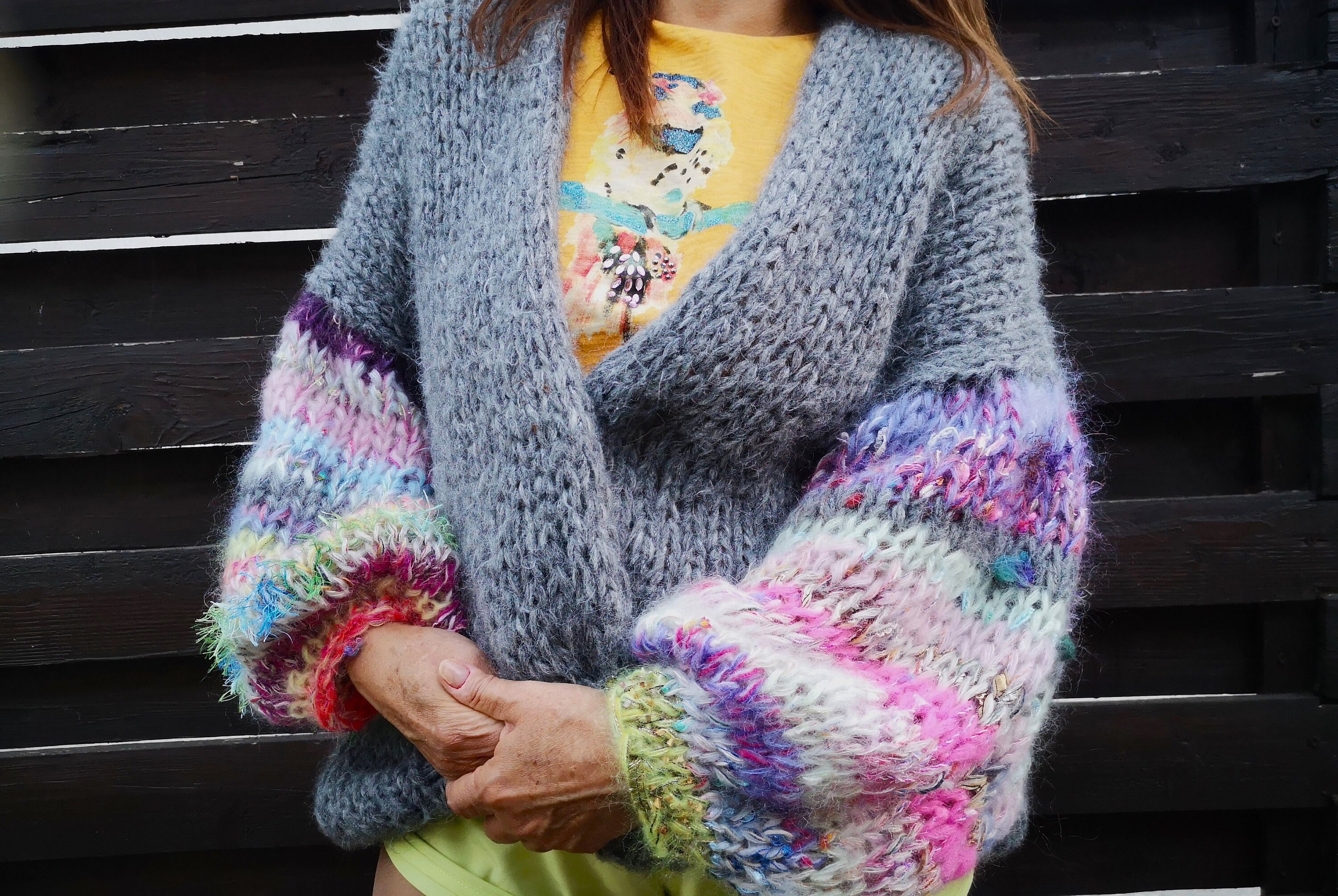 Ready to Go MONI Alpaca and Silk Mohair Cardigan Multicolor - Etsy