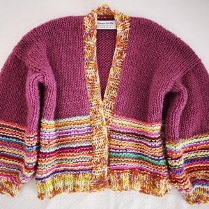 Tricolicious - One Of-a Kind Merino Wool Cardigan Multicolor Wool ...