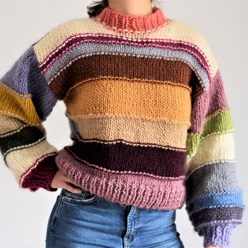 Hand Knit Sweater - Etsy