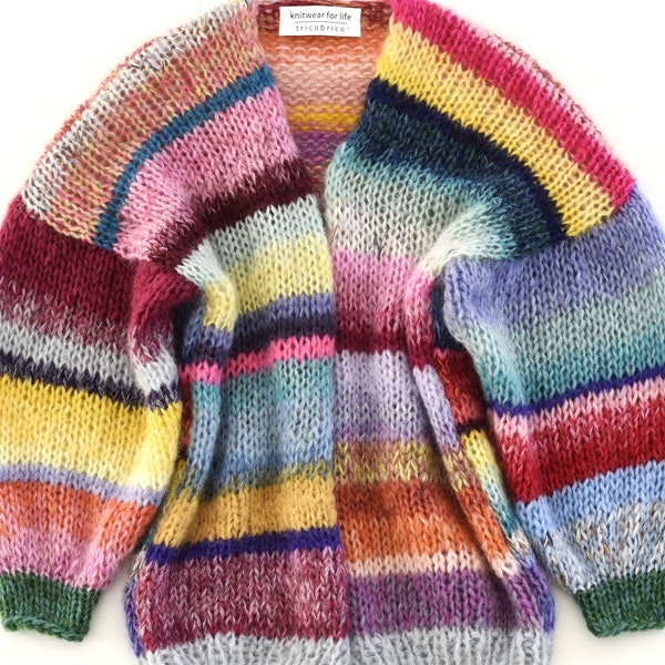 Colorful Cardigan - Etsy