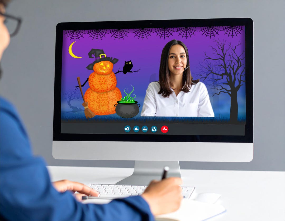 Spooky Halloween Zoom Background - Perfect for Team Meetings and HD ...