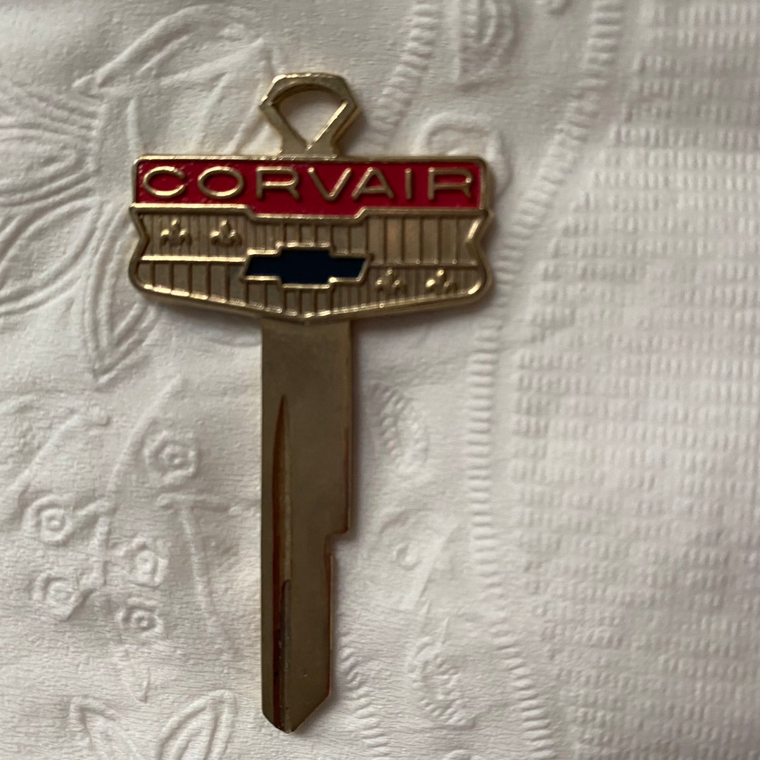 CHEVROLET Gold Bowtie Crest Key Blank GM 1935-1966 Vintage Bel Air ...