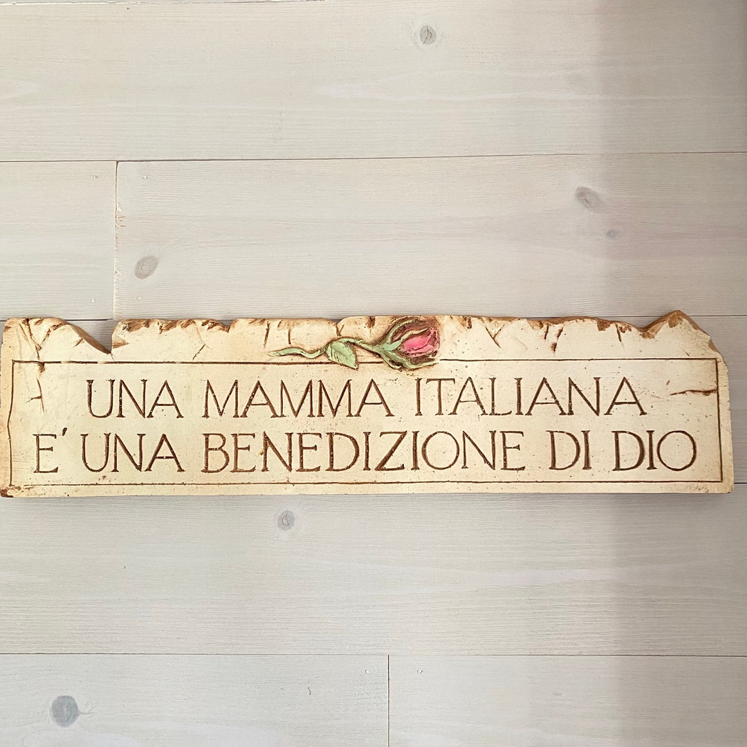 Italian Ceramic Mom Quote Wall Plaque una Mamma Italiana E Una ...