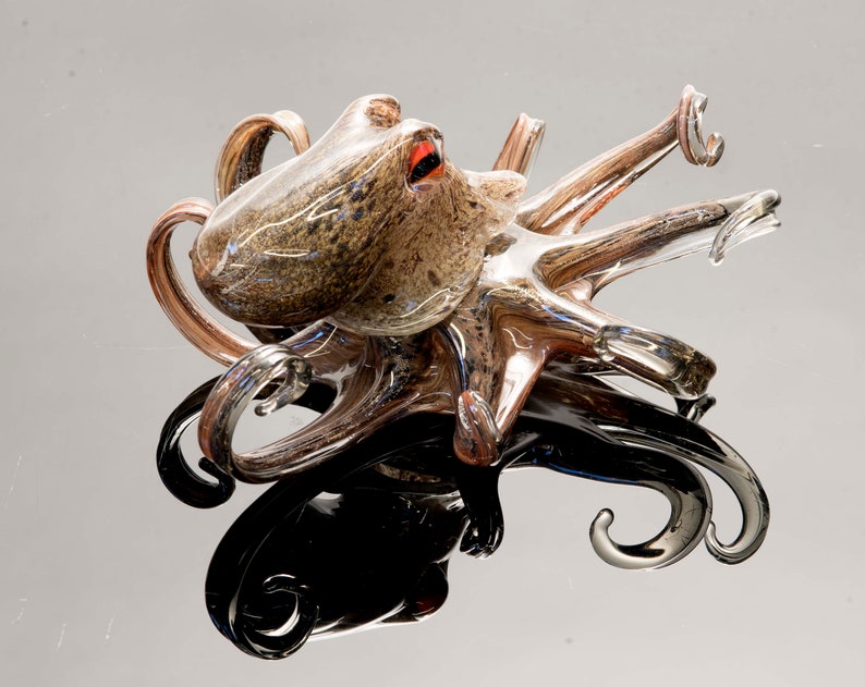 Octopus in Murano Glass. Realistic Realization in Glass Multicoloured ...