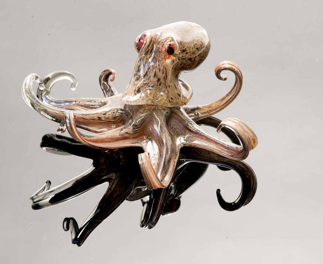 Octopus in Murano Glass. Realistic Realization in Glass Multicoloured ...