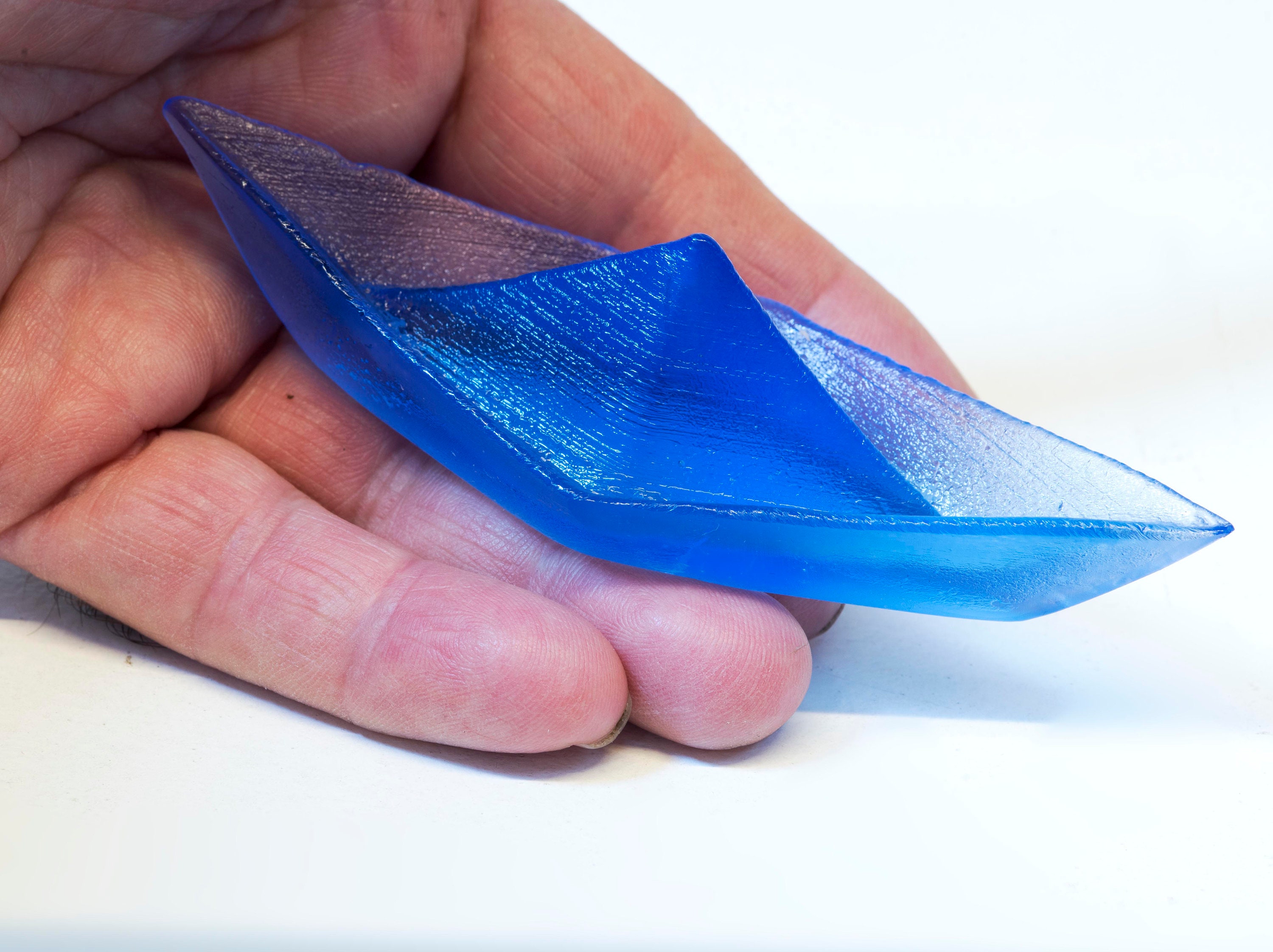 Paper Boat in Murano Glass. Realistic Realization in Glass.sculpture of ...