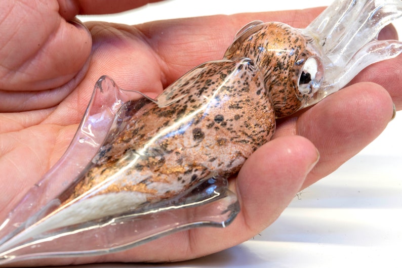 Murano Glass Squid Sculpture, Realistic Blown Glass Art - Etsy