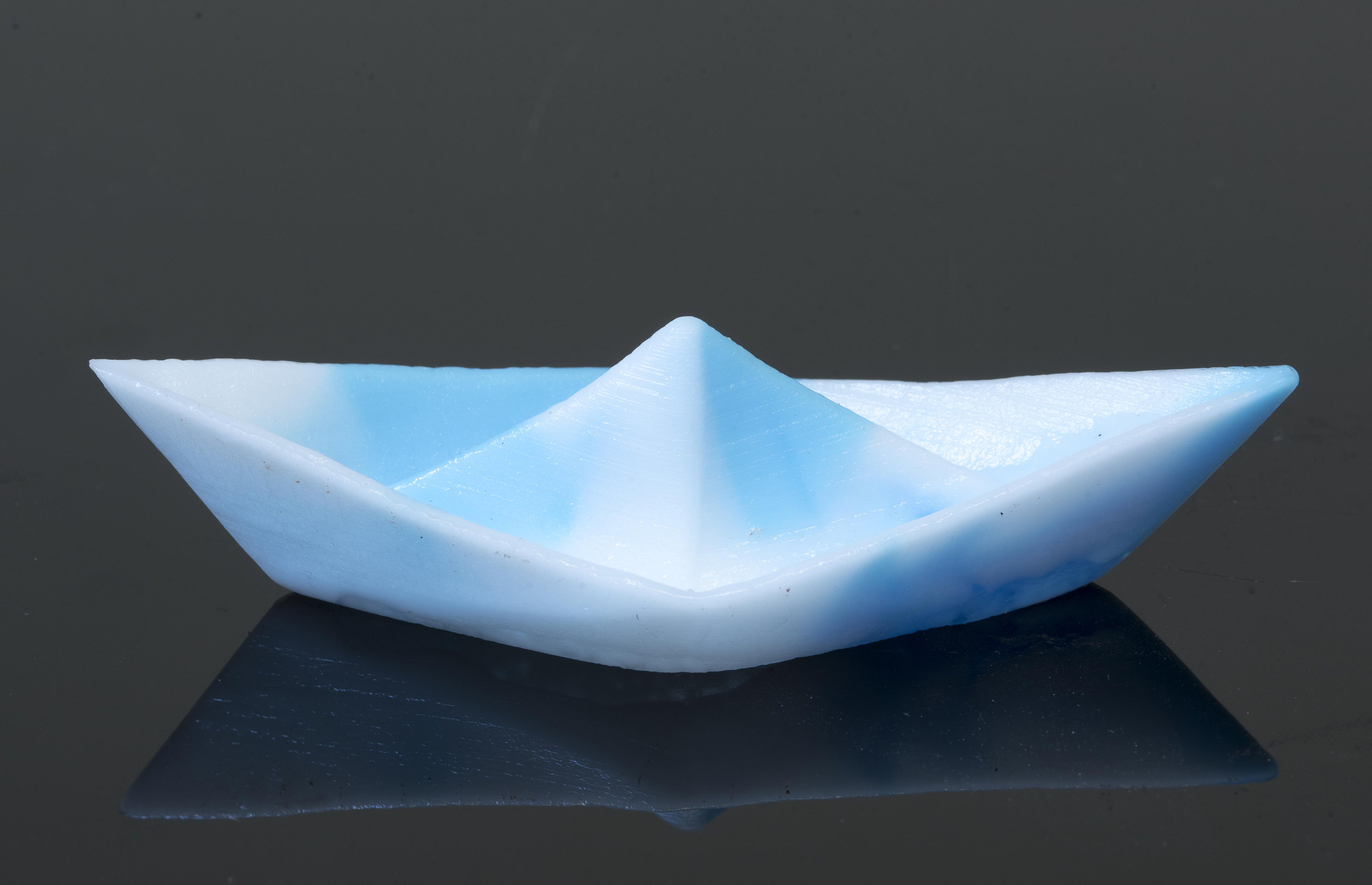 Paper Boat in Murano Glass. Realistic Realization in Glass.sculpture of ...