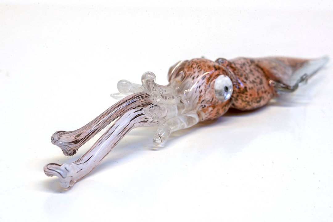 Squid in Murano Glass. Realistic Realization in Glass . Sculpture of ...