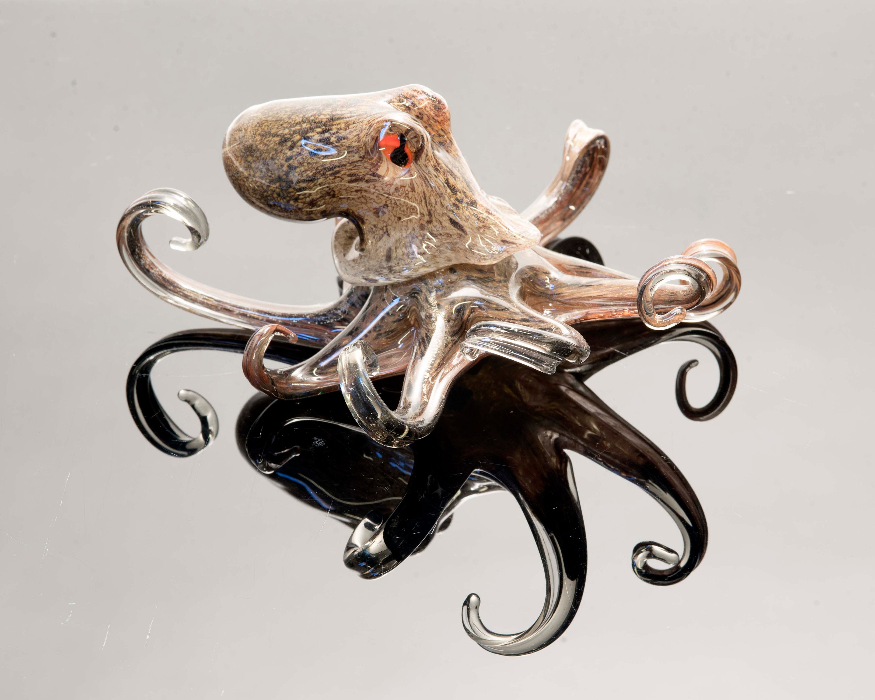 Octopus in Murano Glass. Realistic Realization in Glass Multicoloured ...
