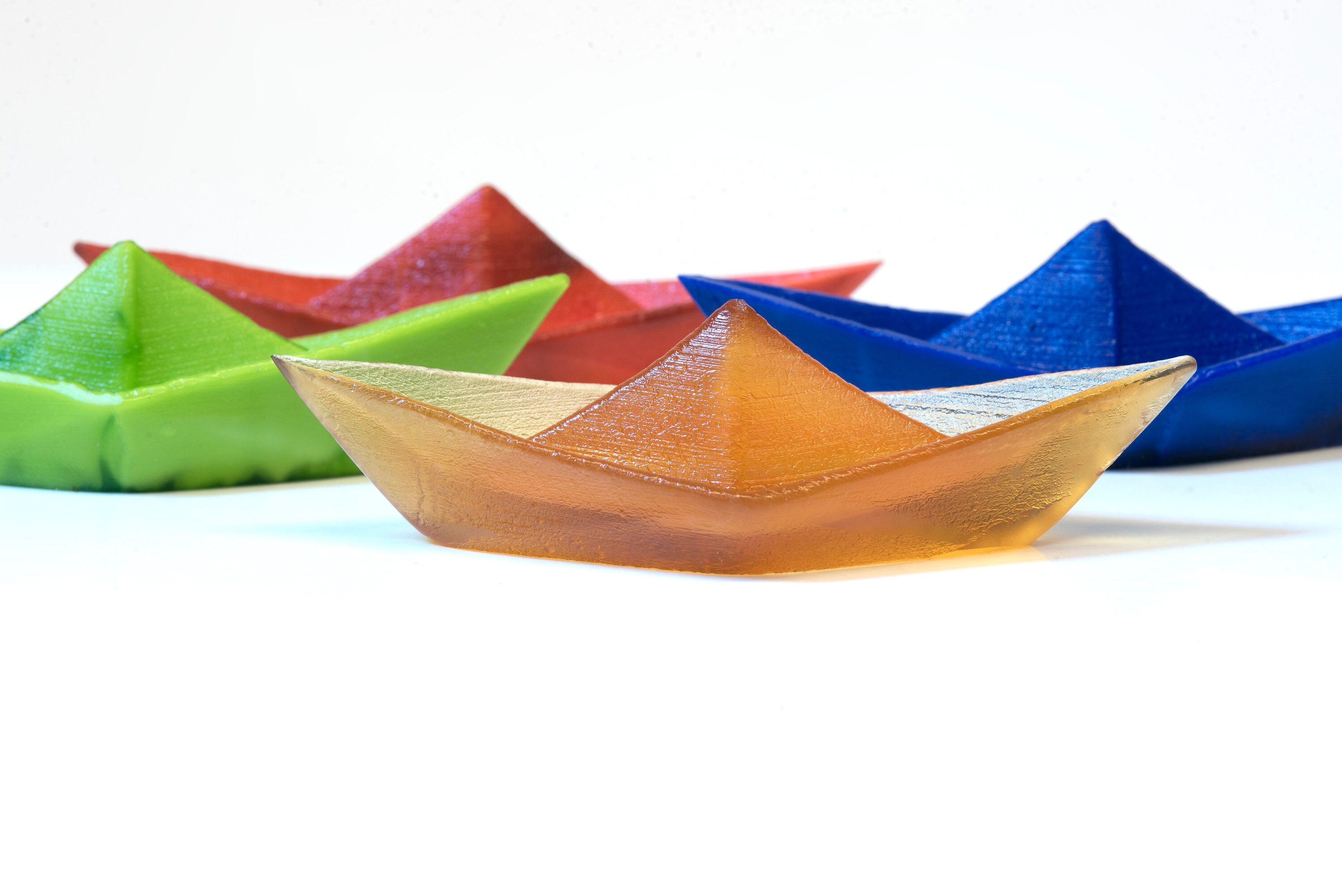 Paper Boat in Murano Glass. Realistic Realization in Glass.sculpture of ...