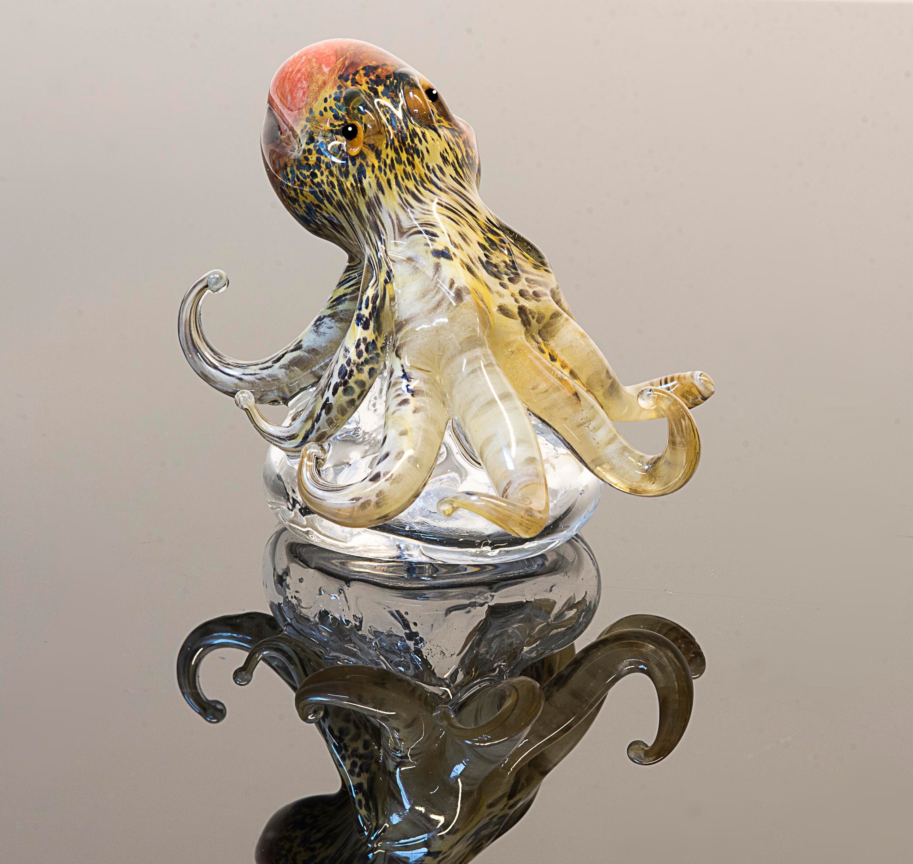 Octopus in Murano Glass. Realistic Realization in Glass Multicoloured ...