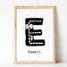 Nursery Name Sign Baby Name Print Transportation Art Letter E - Etsy