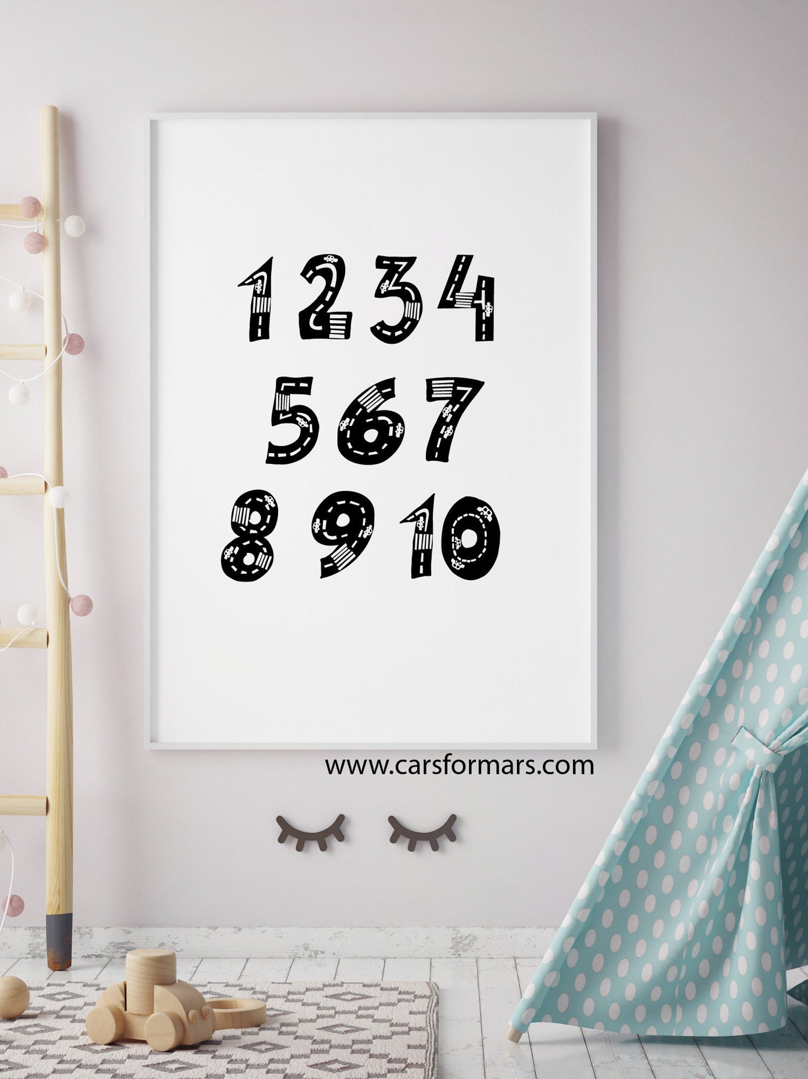 Numbers Wall Art for Toddler Room Decor, Learning Numbers ...