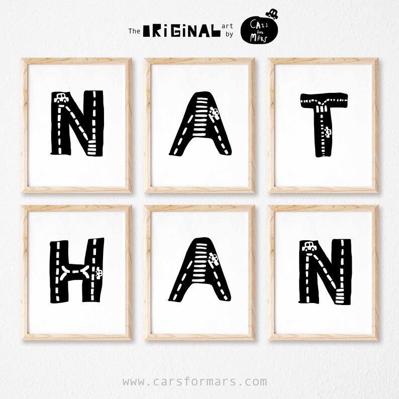 Transportation Theme Alphabet Print, Letter N Print for Toddler Boy ...