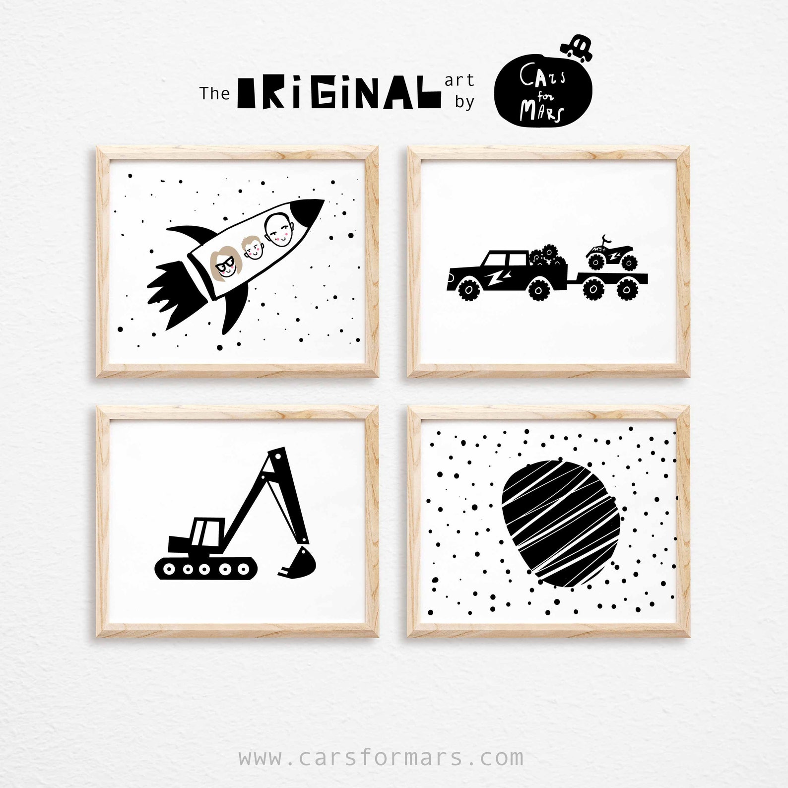 Excavator Wall Decor, Digger Print, Toddler Room Decor, Big Boy Room ...