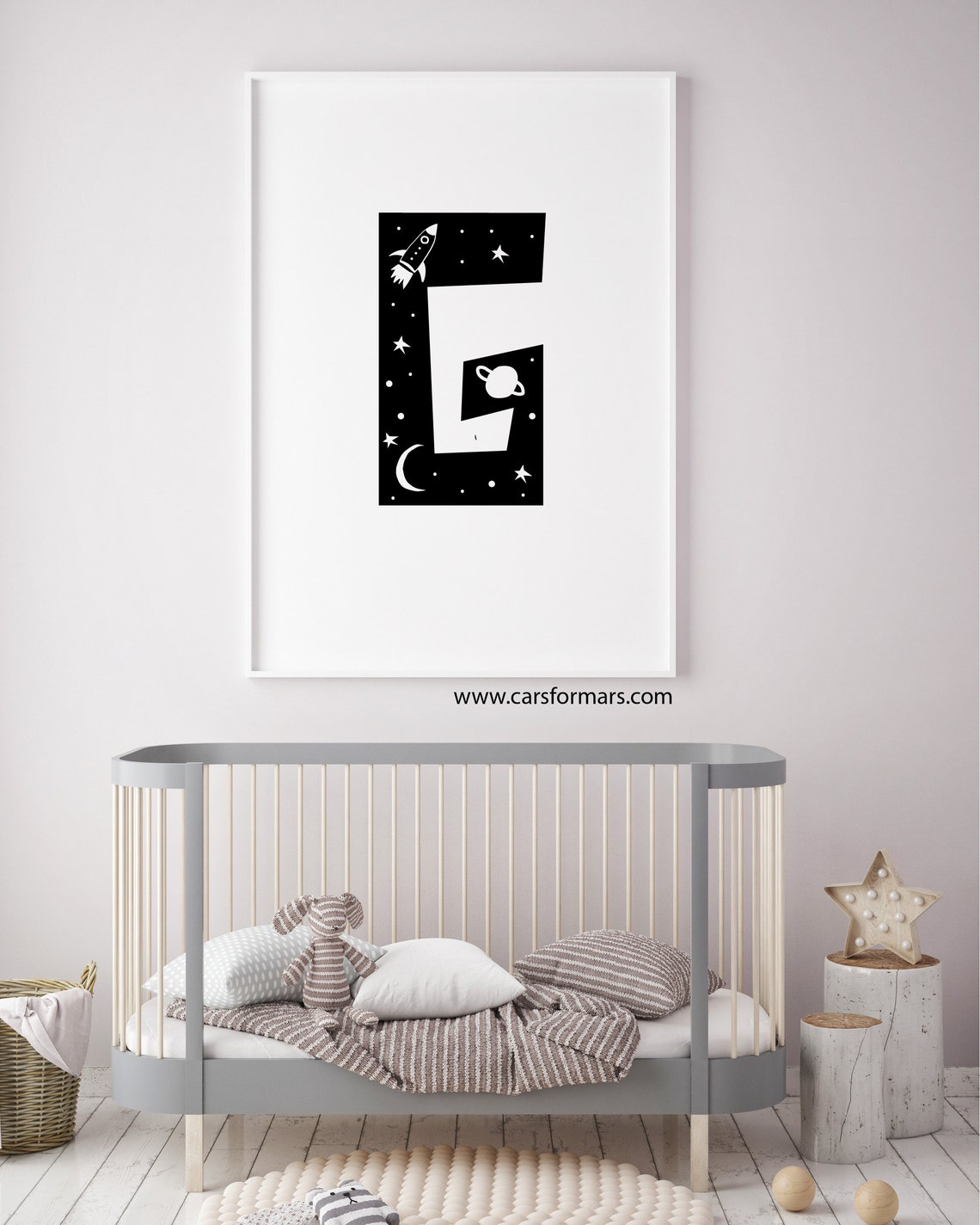 Space Themed Letter G Print for Toddler Room Decor Featuring - Etsy