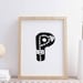 Alphabet Print Letter P Wall Art for Boy Room Decor - Etsy