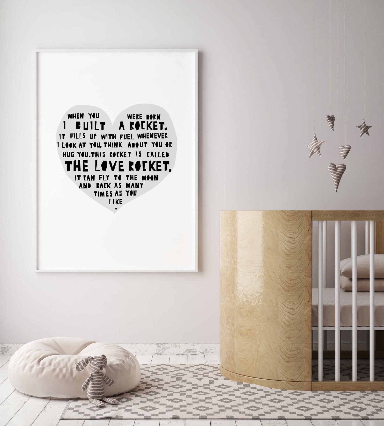 Heart Shaped Love Text Print for Toddler Room Decor About the - Etsy
