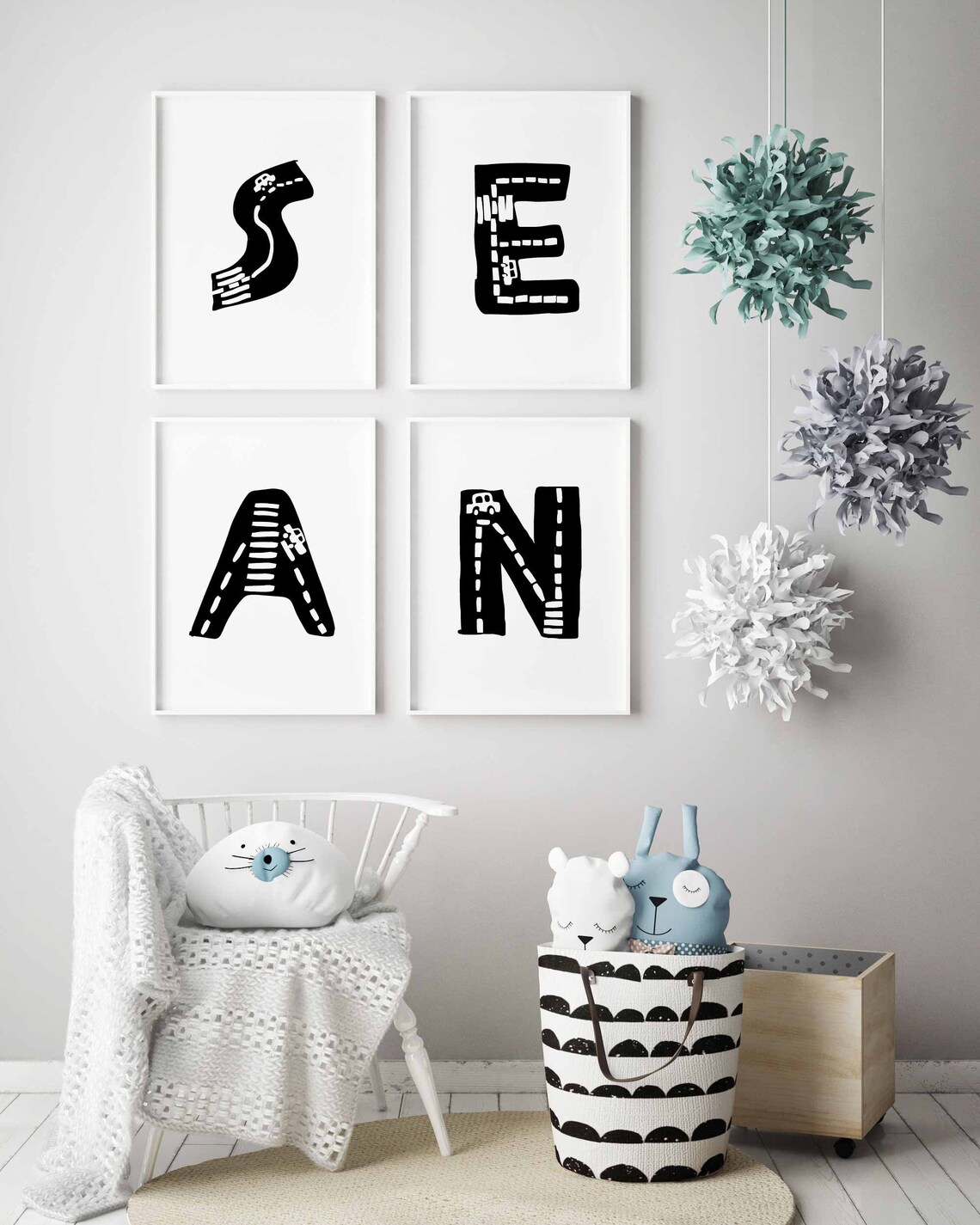 Letter S Print Alphabet Poster For Toddler Boy Room Decor | Etsy