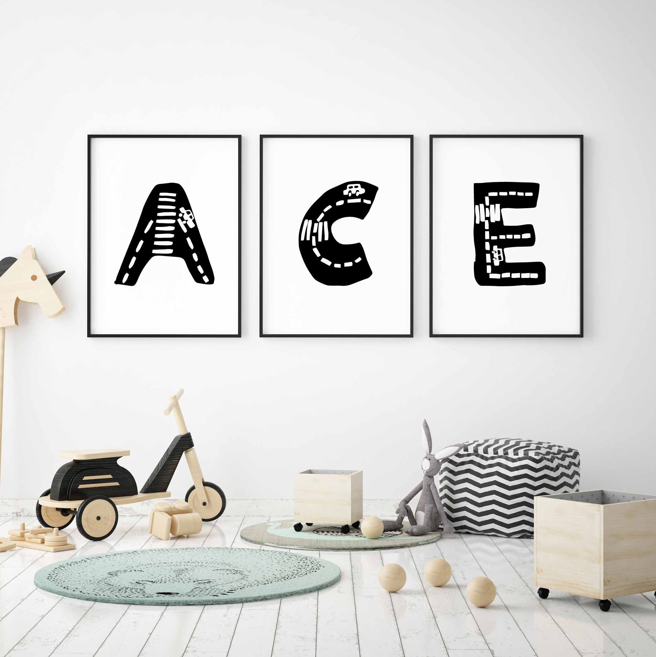 Alphabet Print Letter A Print for Boy Nursery Decor | Etsy