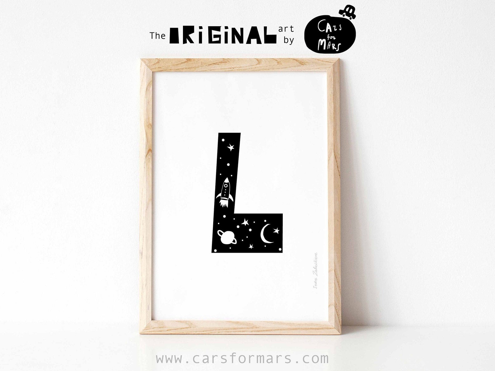 Space Themed Letter L Print for Toddler Room Decor Featuring | Etsy