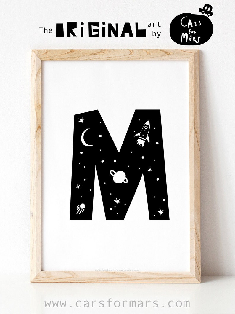 Alphabet Print Letter M for Toddler Room Decor Featuring - Etsy