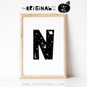 Alphabet Print Letter N for Toddler Room Decor Featuring - Etsy