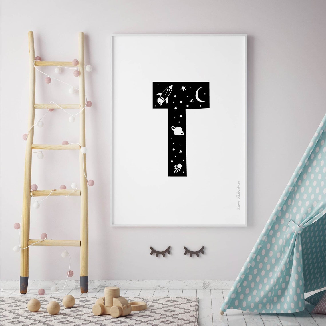 Alphabet Print Letter T for Toddler Room Decor Featuring - Etsy