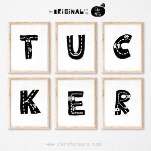 Letter T Print Alphabet Poster for Toddler Boy Room Decor ...