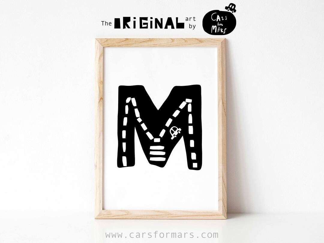 Alphabet Poster Letter M Print for Toddler Boy Room Decor ...