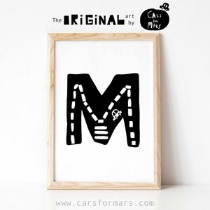 Alphabet Poster Letter M Print for Toddler Boy Room Decor ...
