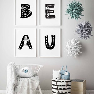 Alphabet Print, Letter B Print for Boys Room Decor, Transportation ...