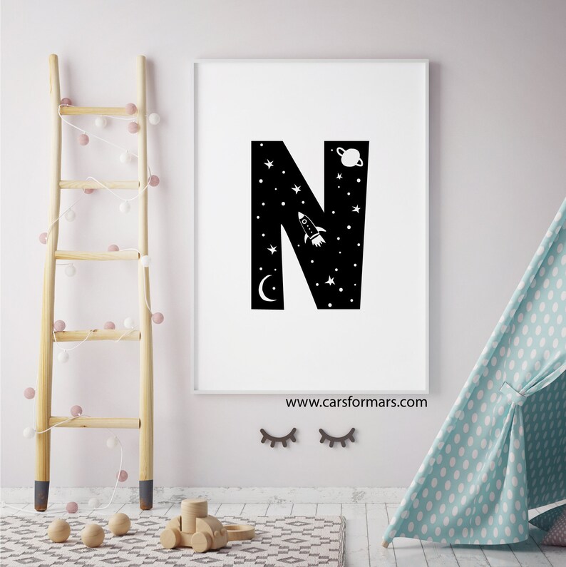 Alphabet Print Letter N for Toddler Room Decor Featuring - Etsy