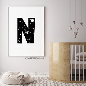 Alphabet Print Letter N for Toddler Room Decor Featuring - Etsy