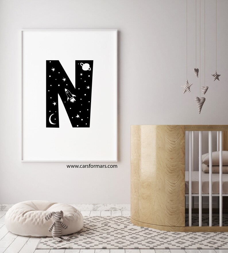 Alphabet Print Letter N for Toddler Room Decor Featuring - Etsy
