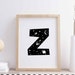 Space Themed Letter Z Print for Toddler Room Decor Featuring Rocket in ...