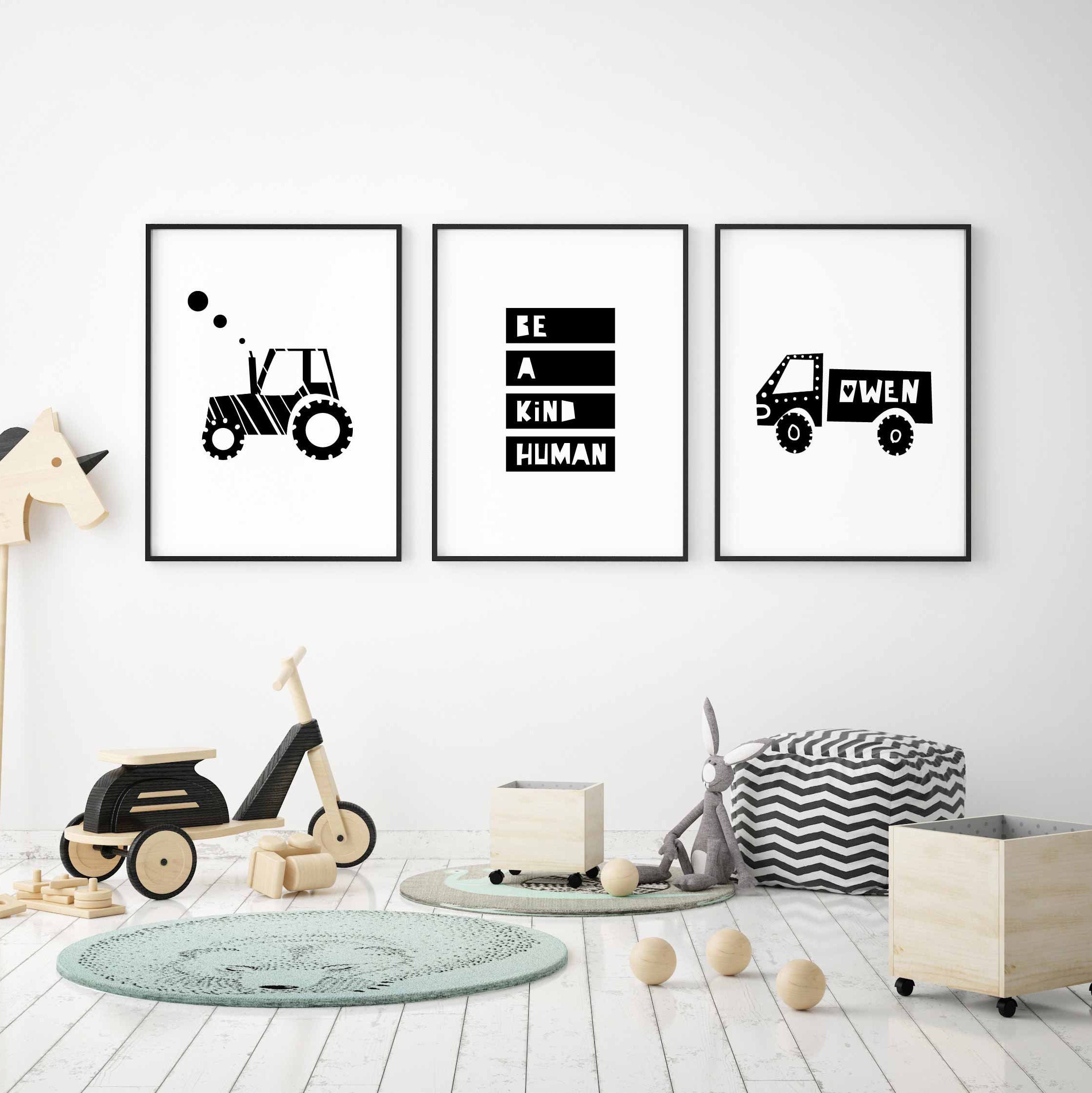 Be A Kind Human Inspirational Quote Print in Black and White | Etsy